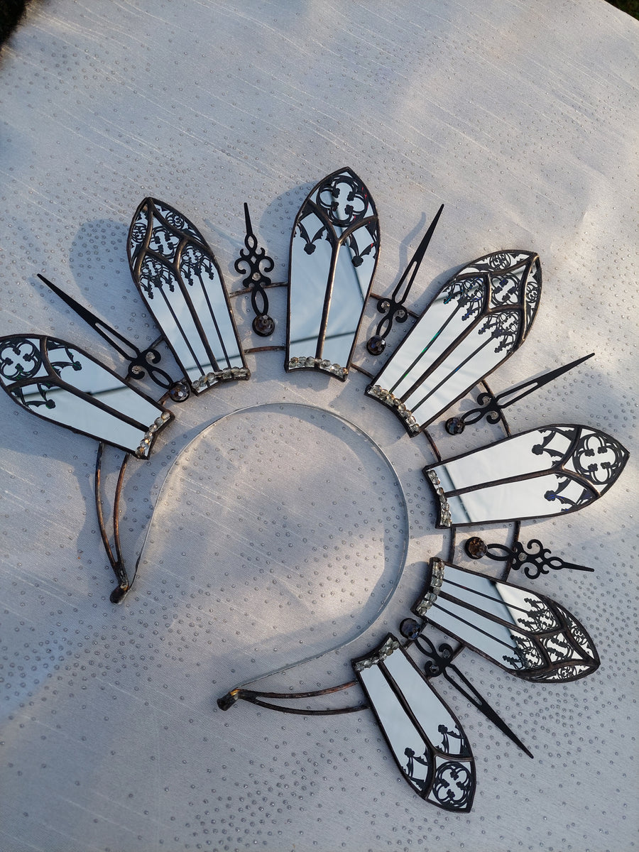Stained glass halo crown - mirror – Cemetery Lane Design